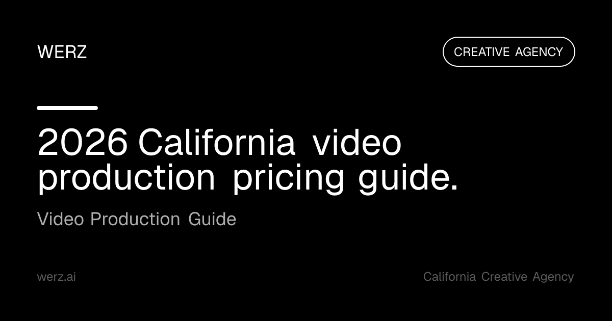 2026 California Video Production Pricing Guide | WERZ